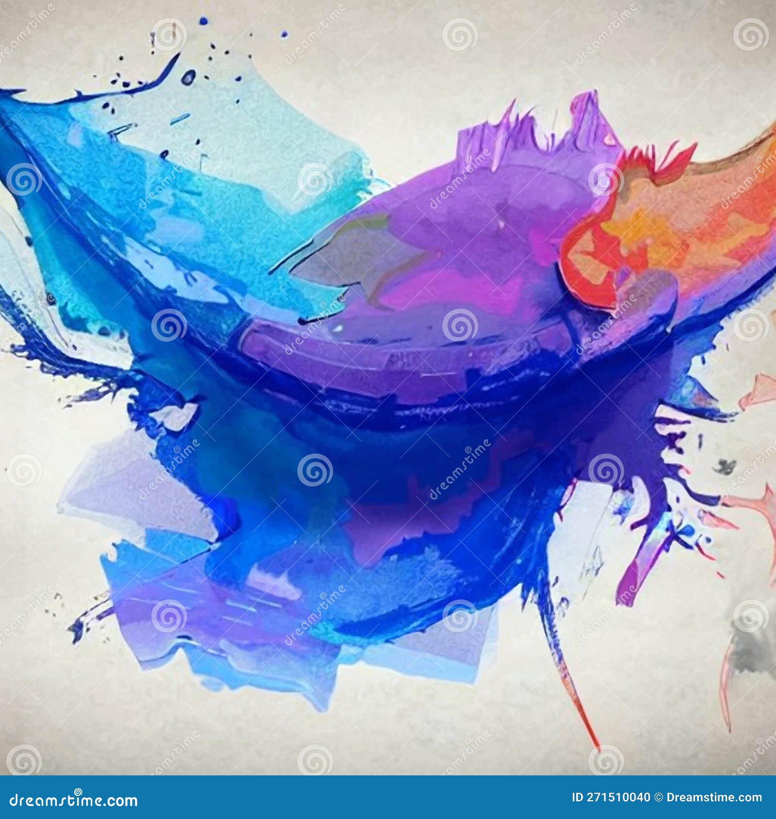 Explosion of Color Paint. Freeze Motion of Color Exploding Stock Vector ...