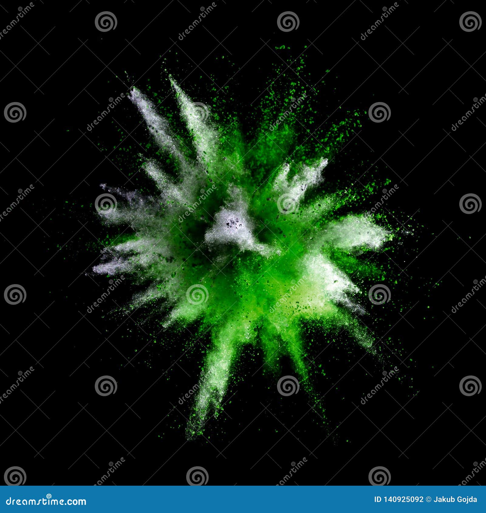 Explosion of Colored Powder on Black Background Stock Photo - Image of ...