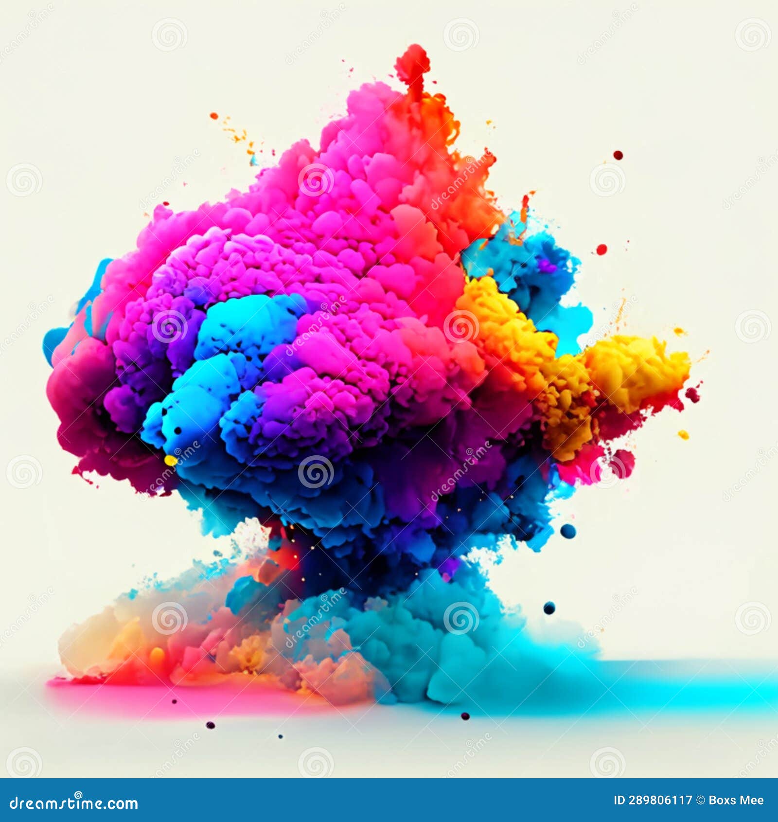 Explosion of Colored Powder. 3d Rendering, 3d Illustration Stock ...