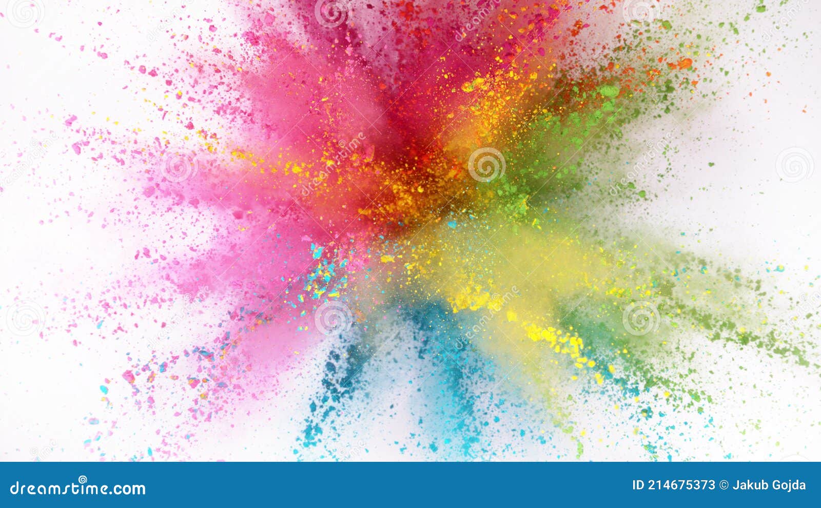 Explosion of Colored Powder Stock Image - Image of pouring, dust: 214675373