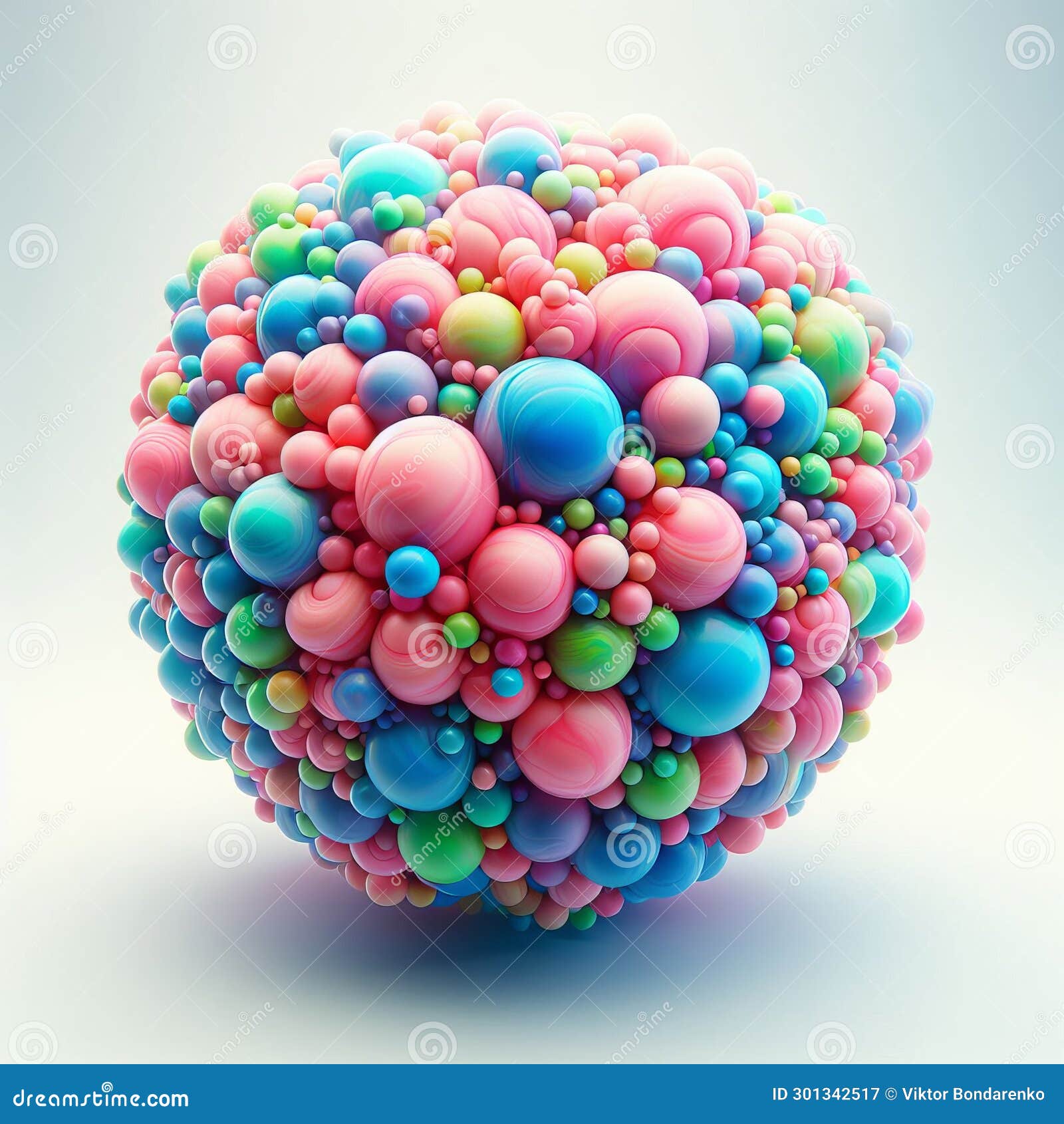 Explosion of Colored Spherical Bubble Gum, Abstract Colored Background ...