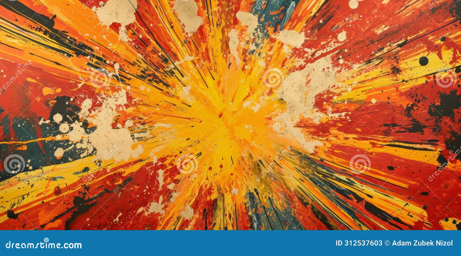 Explosion of Colors in Abstract Art Stock Illustration - Illustration ...