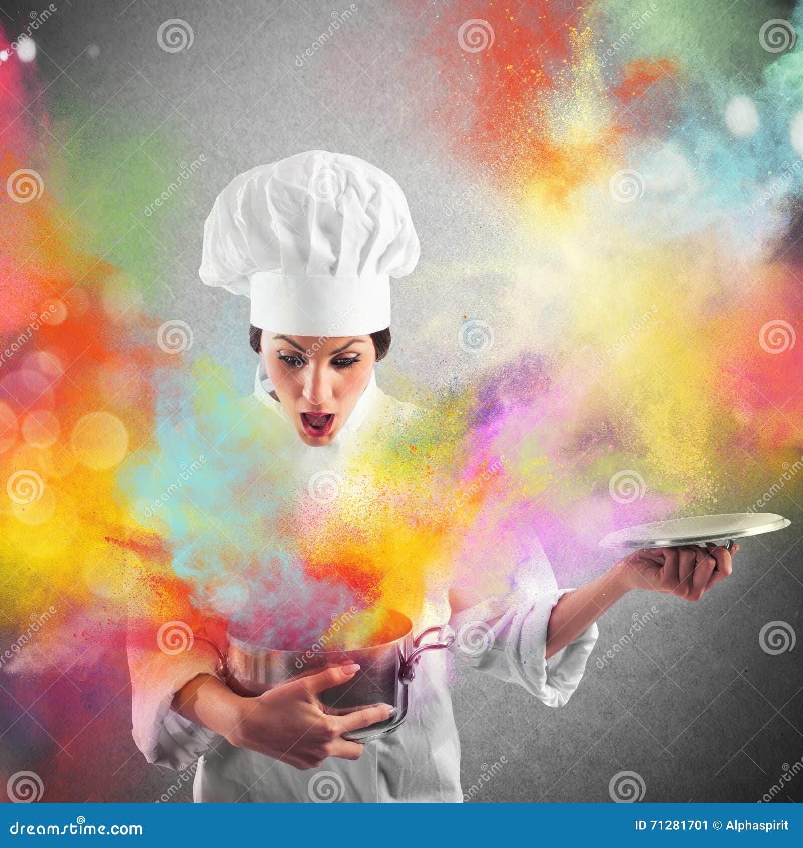 Explosion of Colors in the Kitchen Stock Image - Image of ingredient ...