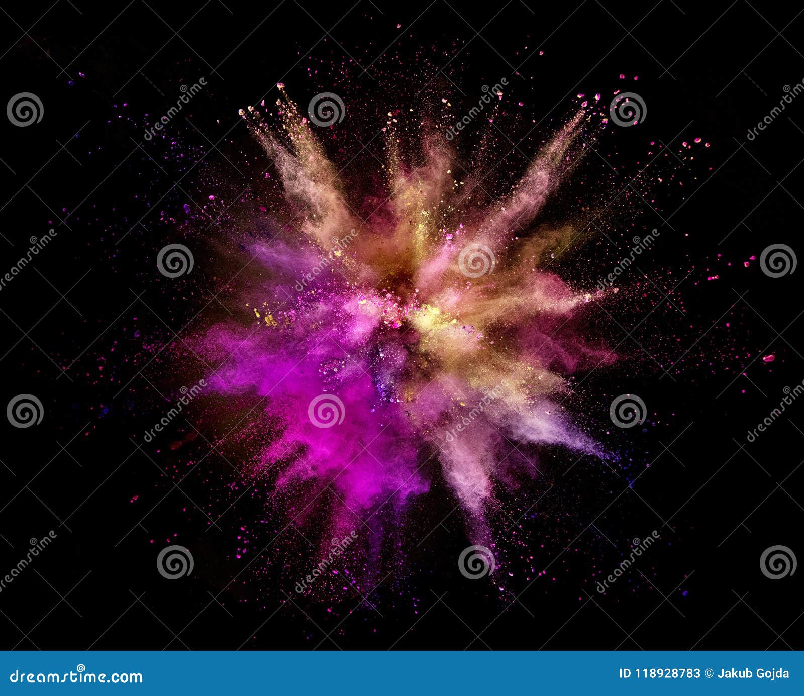 Explosion of Coloured Powder Stock Image - Image of paint, explode ...