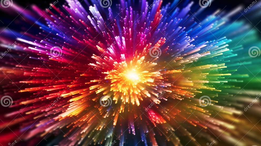 Explosion of Colours Speed Lights Background. Generative AI Stock ...