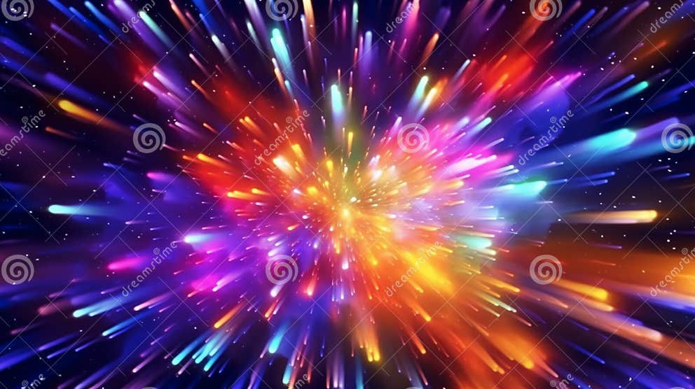 Explosion of Colours Speed Lights Background. Generative AI Stock ...