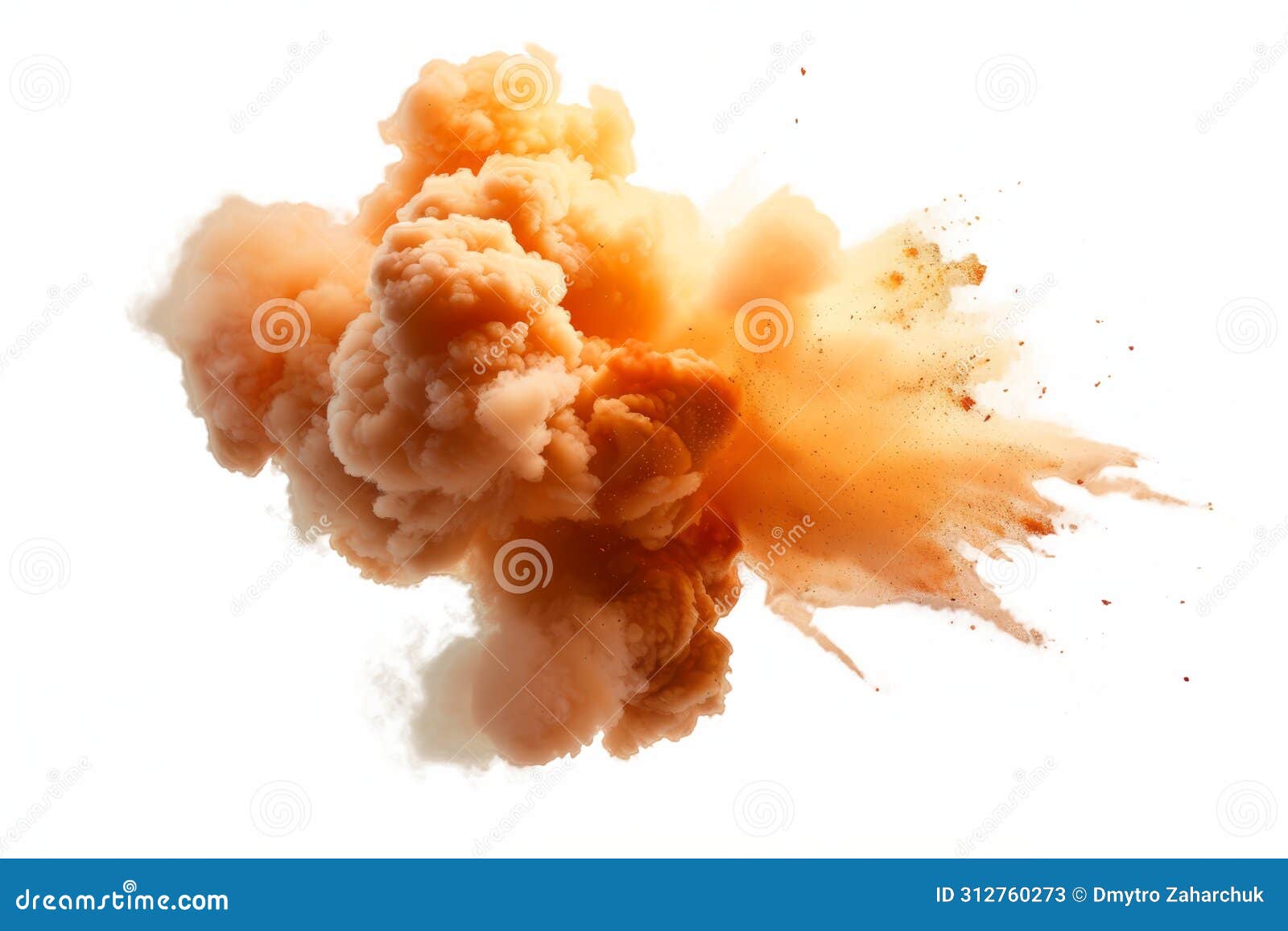 Explosion with a Combination of Smoke and Fire Elements, Creating a Dramatic and Realistic ...