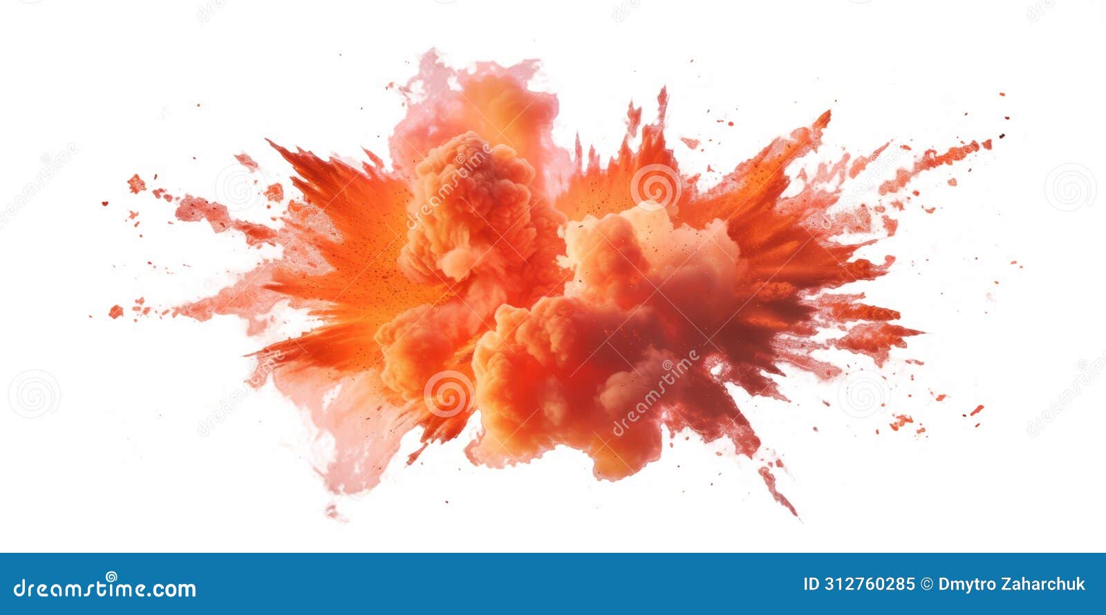 Explosion with a Combination of Smoke and Fire Elements, Creating a Dramatic and Realistic ...