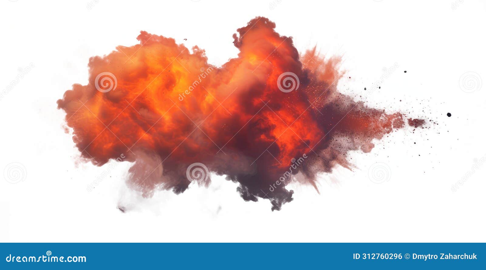 Explosion with a Combination of Smoke and Fire Elements, Creating a ...