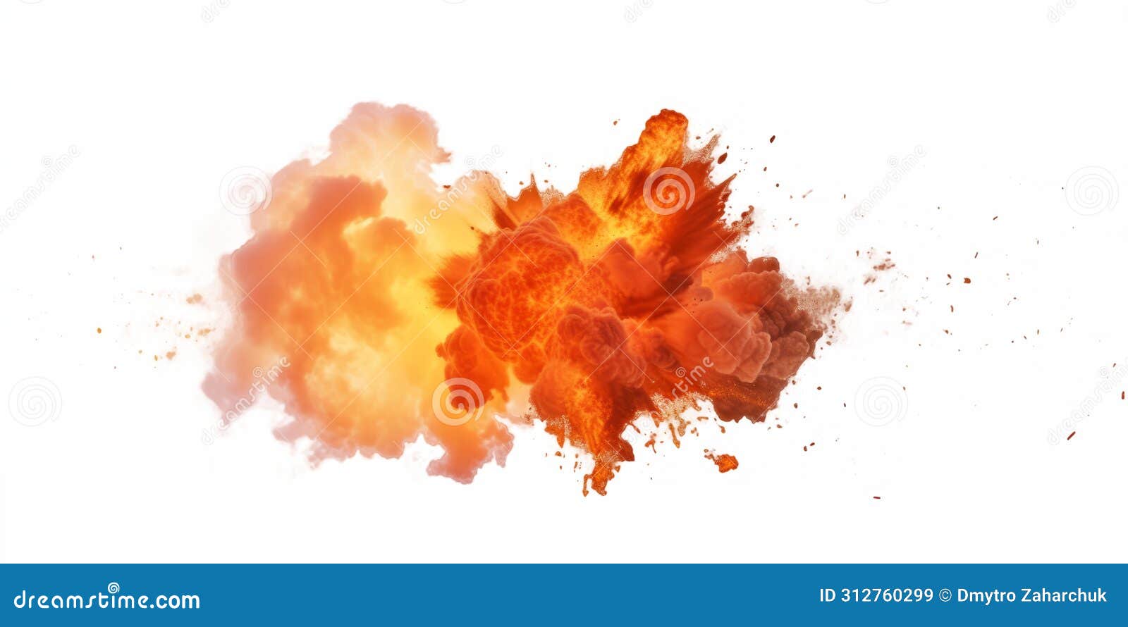 Explosion with a Combination of Smoke and Fire Elements, Creating a ...