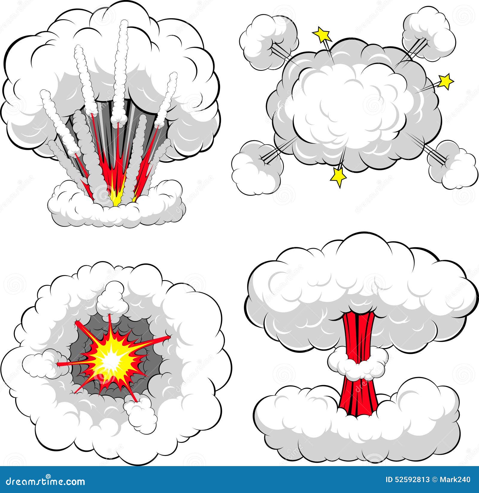Explosion comique illustration de vecteur. Illustration du dommages ...