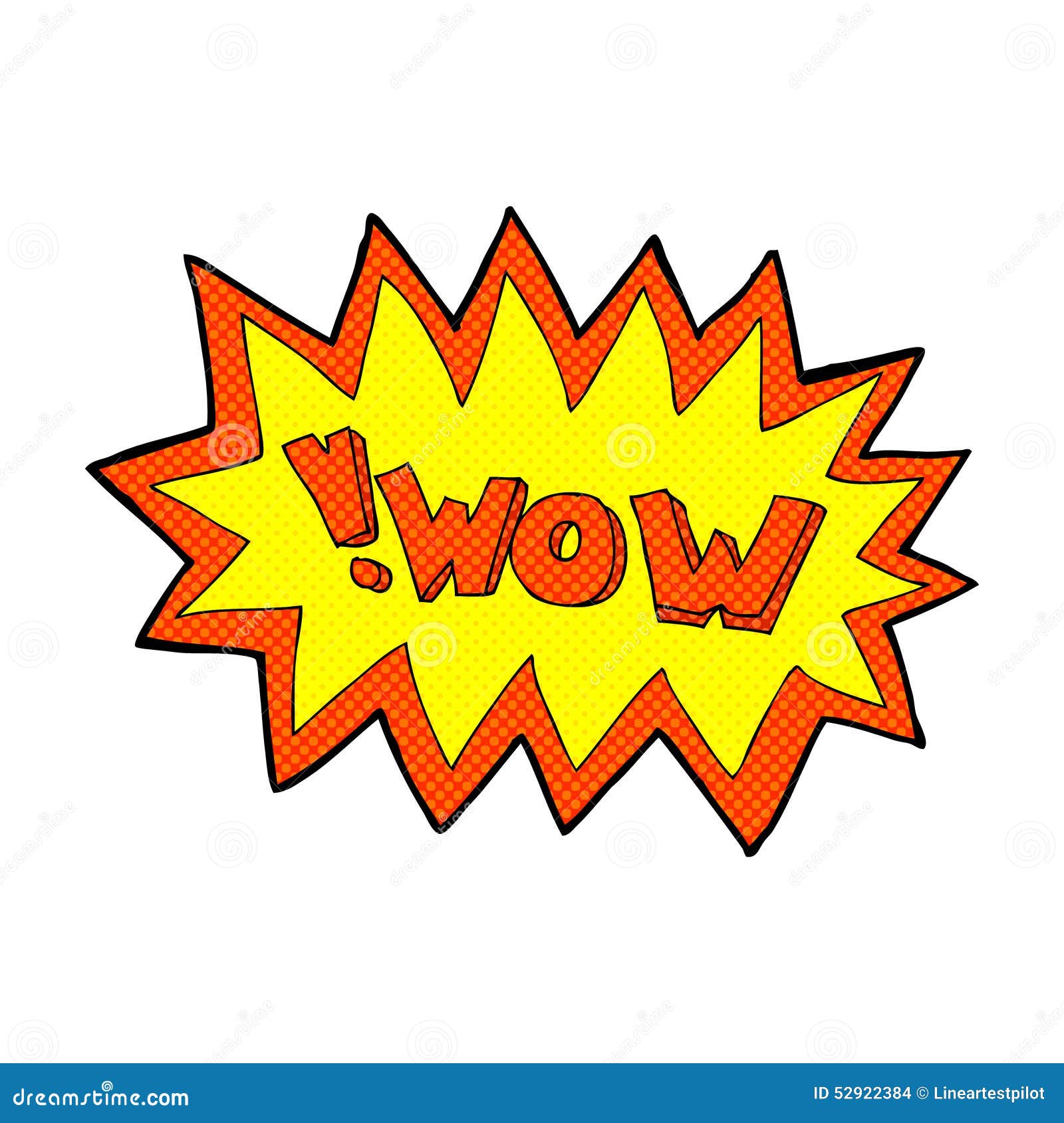 Explosion Comique De Bande Dessinée Wouah Illustration Stock ...