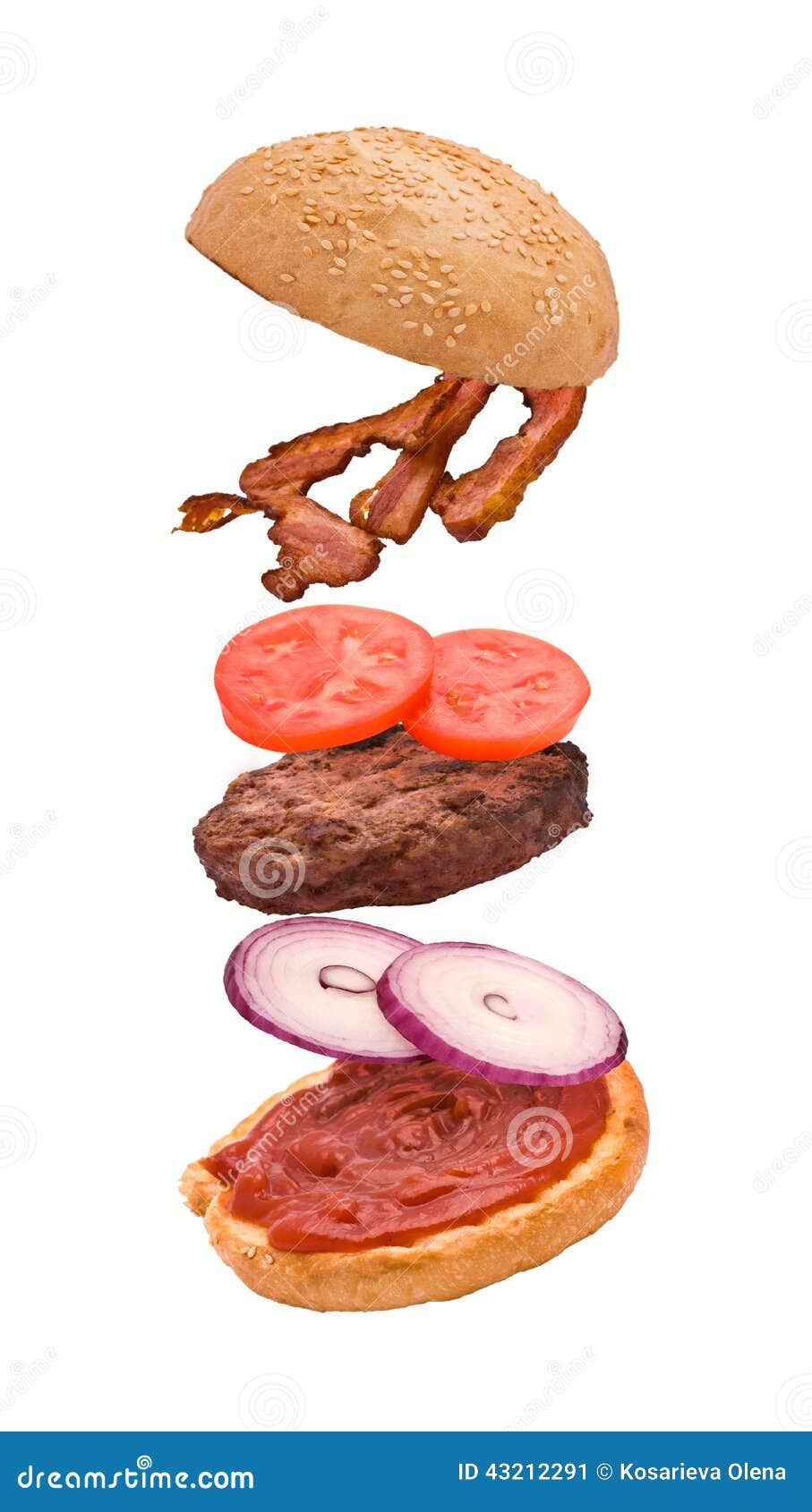 Explosion d'hamburger image stock. Image du éclaté, divisé - 43212291