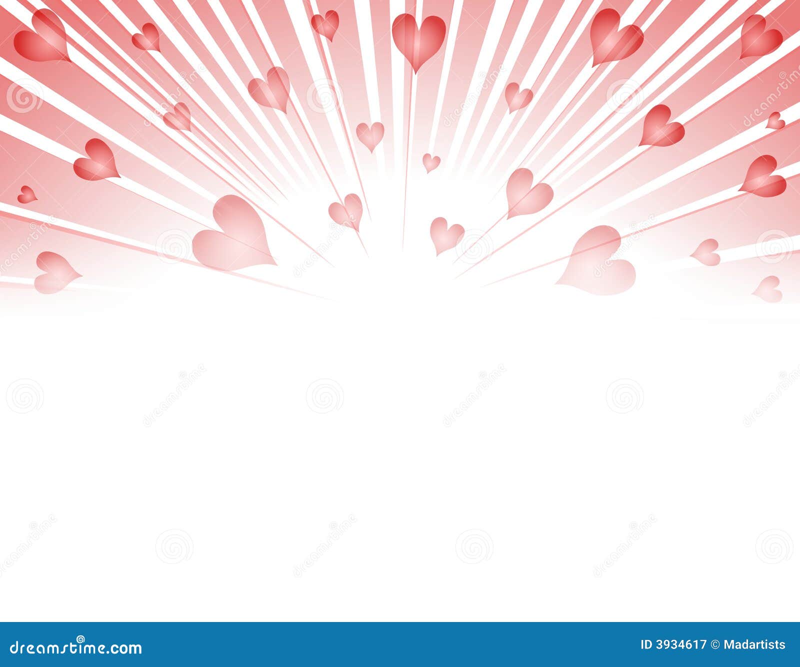 Explosion De Feux D'artifice De Coeurs De Valentine Illustration Stock ...