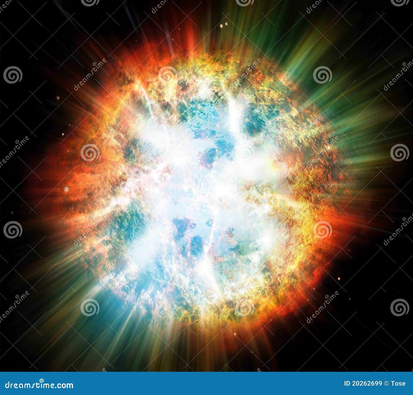 Explosion Des Planeten Oder Des Sternes Stock Abbildung - Illustration ...