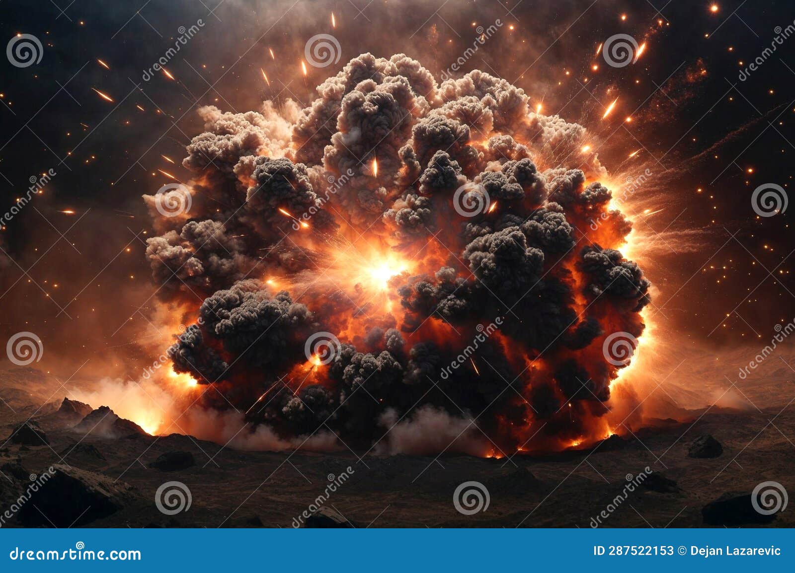 An explosion stock illustration. Illustration of detonation - 287522153