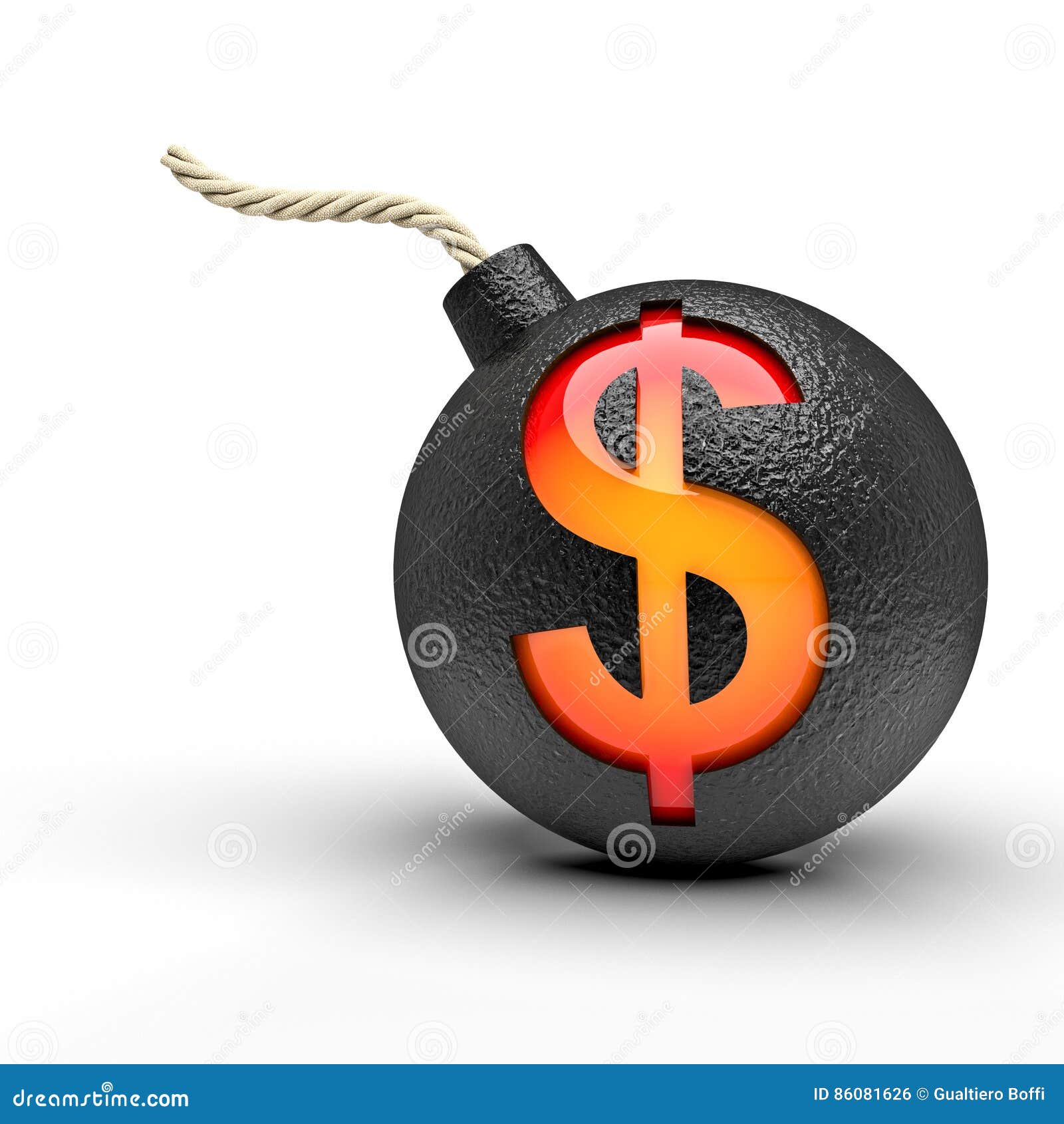 Explosion of dollar stock illustration. Illustration of symbol - 86081626