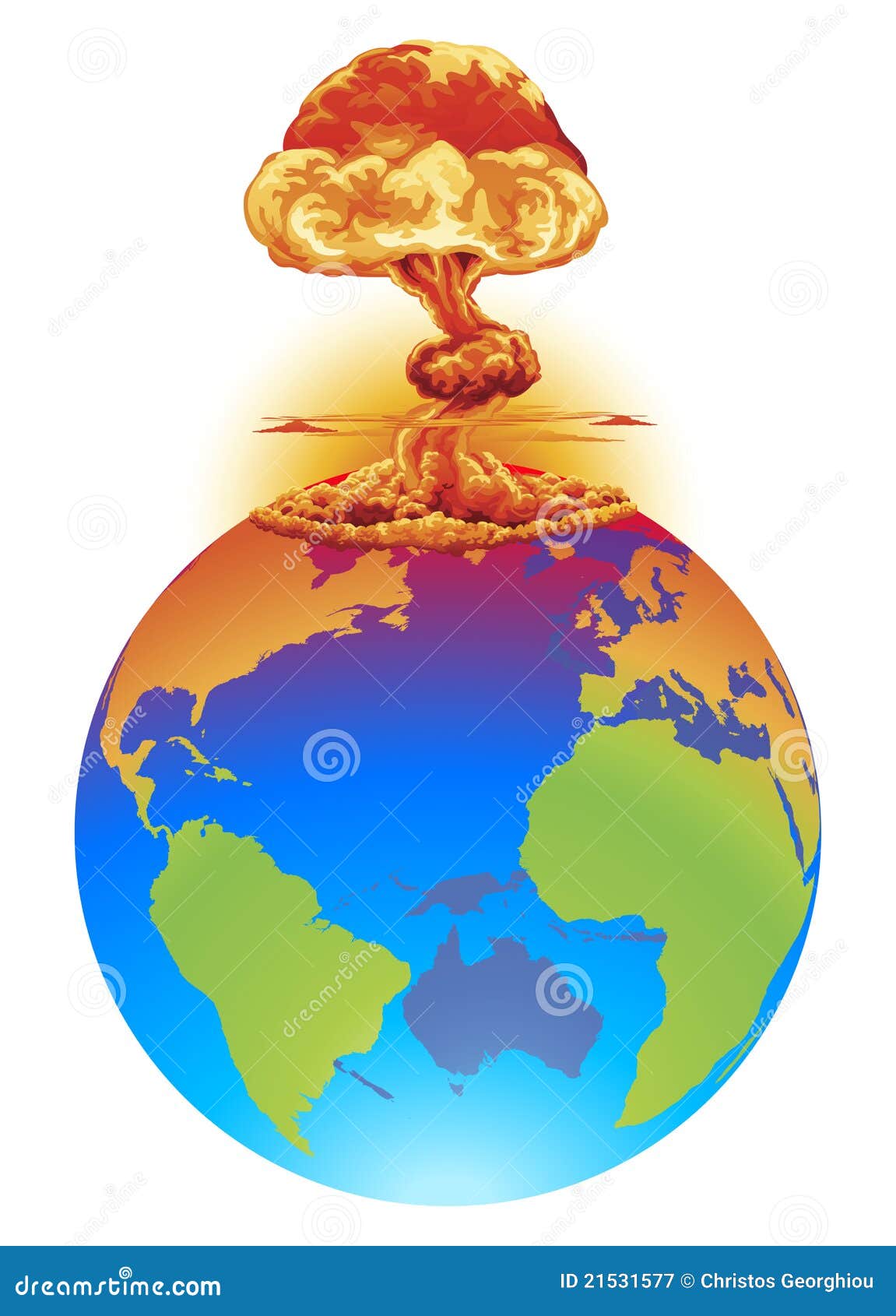 Explosion Earth Disaster Concept Stock Vector - Illustration of ...