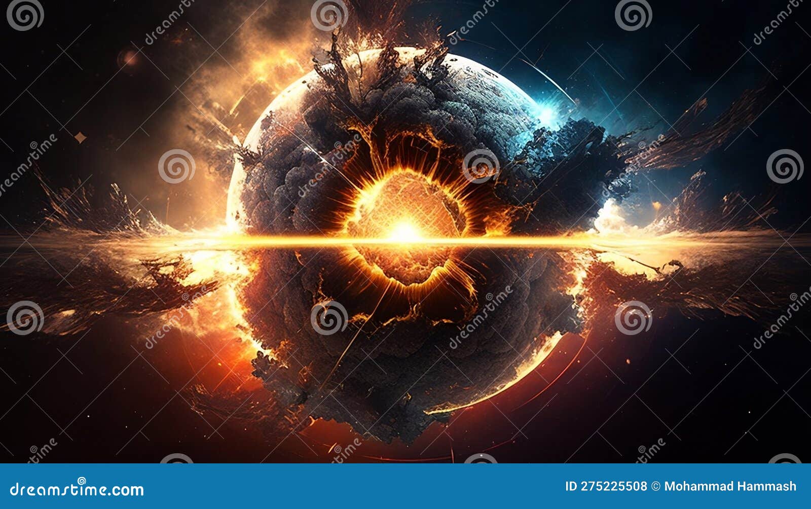 "Explosion of the Earth S Core" - AI-Generated Artwork, Made with ...