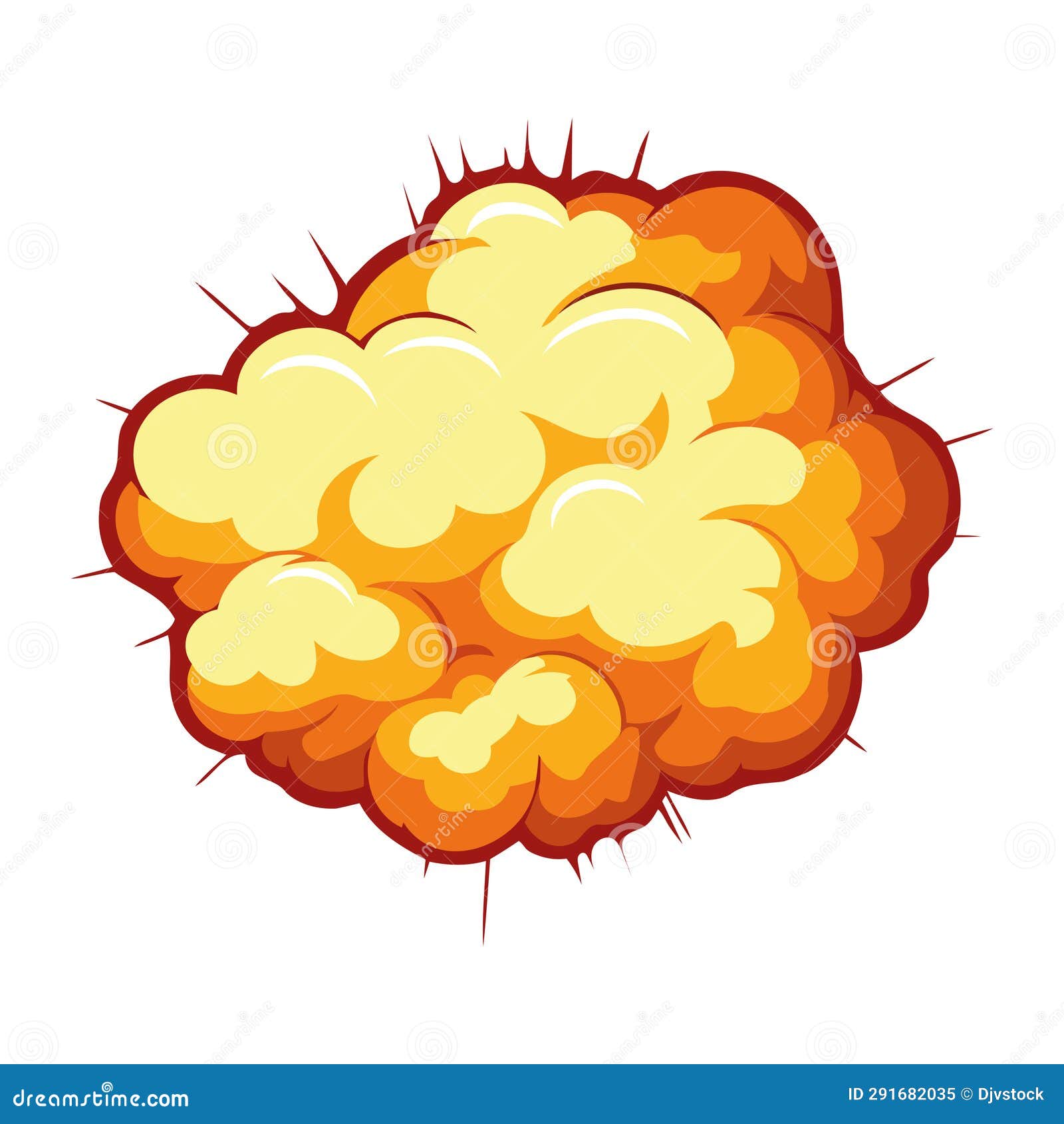 Explosion effect cloud stock vector. Illustration of dust - 291682035