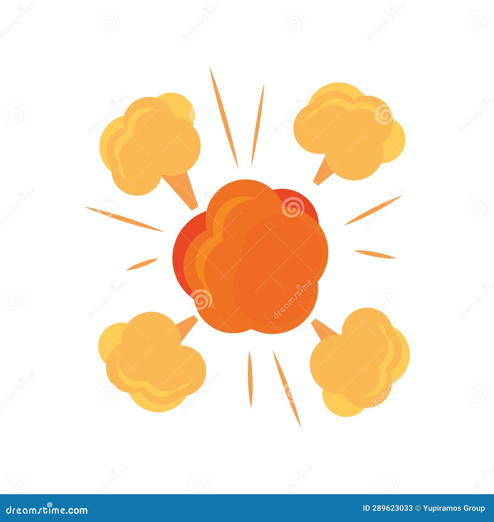 Explosion effect comic stock vector. Illustration of frame - 289623033