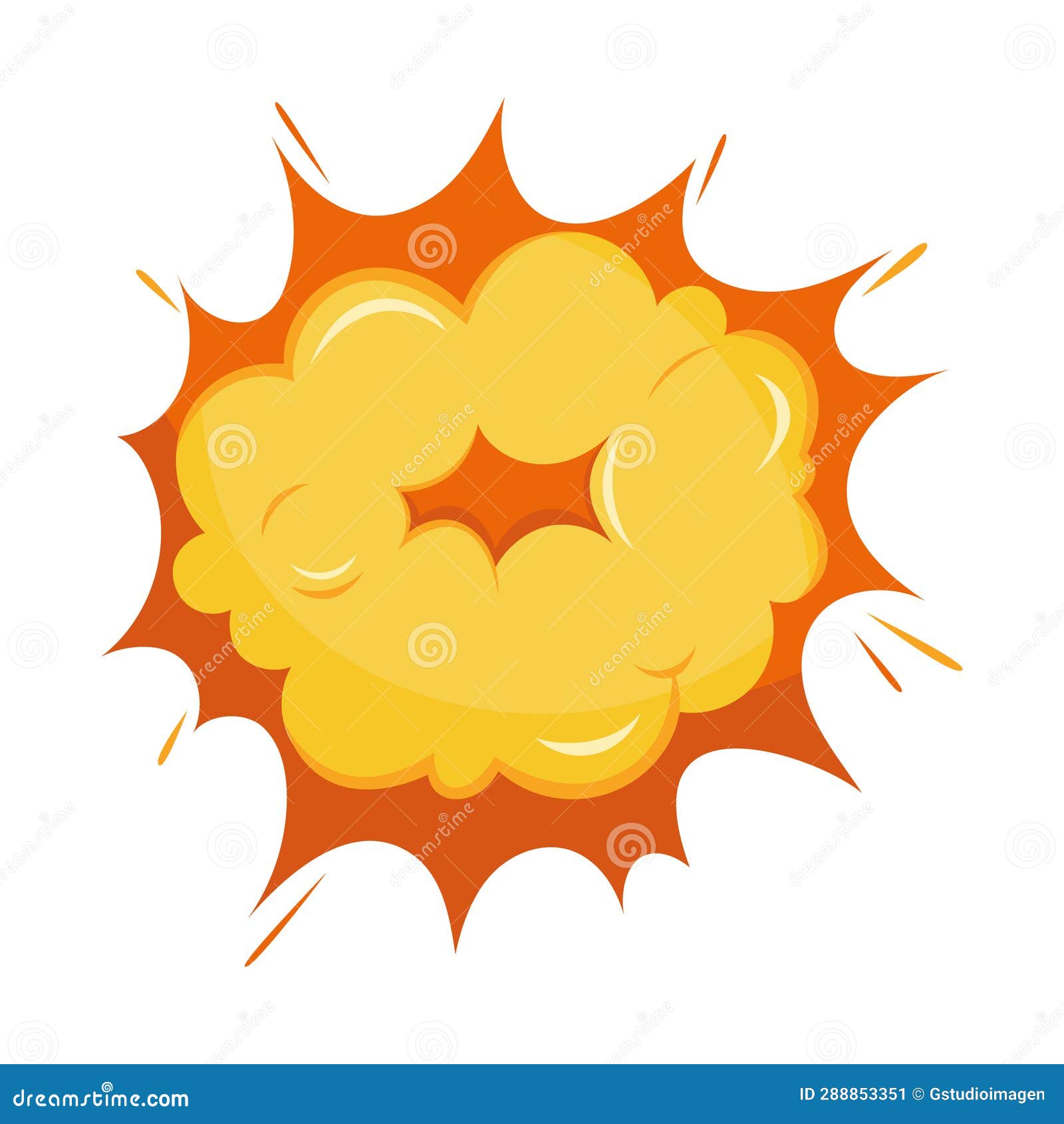 Explosion Effect Illustration Stock Vector - Illustration of game ...