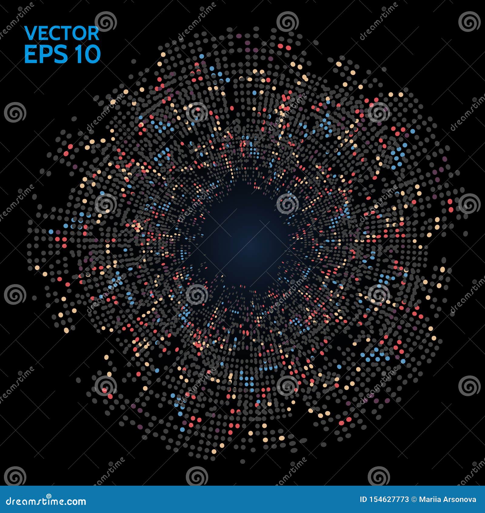 Explosion Element with Dots. Graphic Abstract Background Communication ...