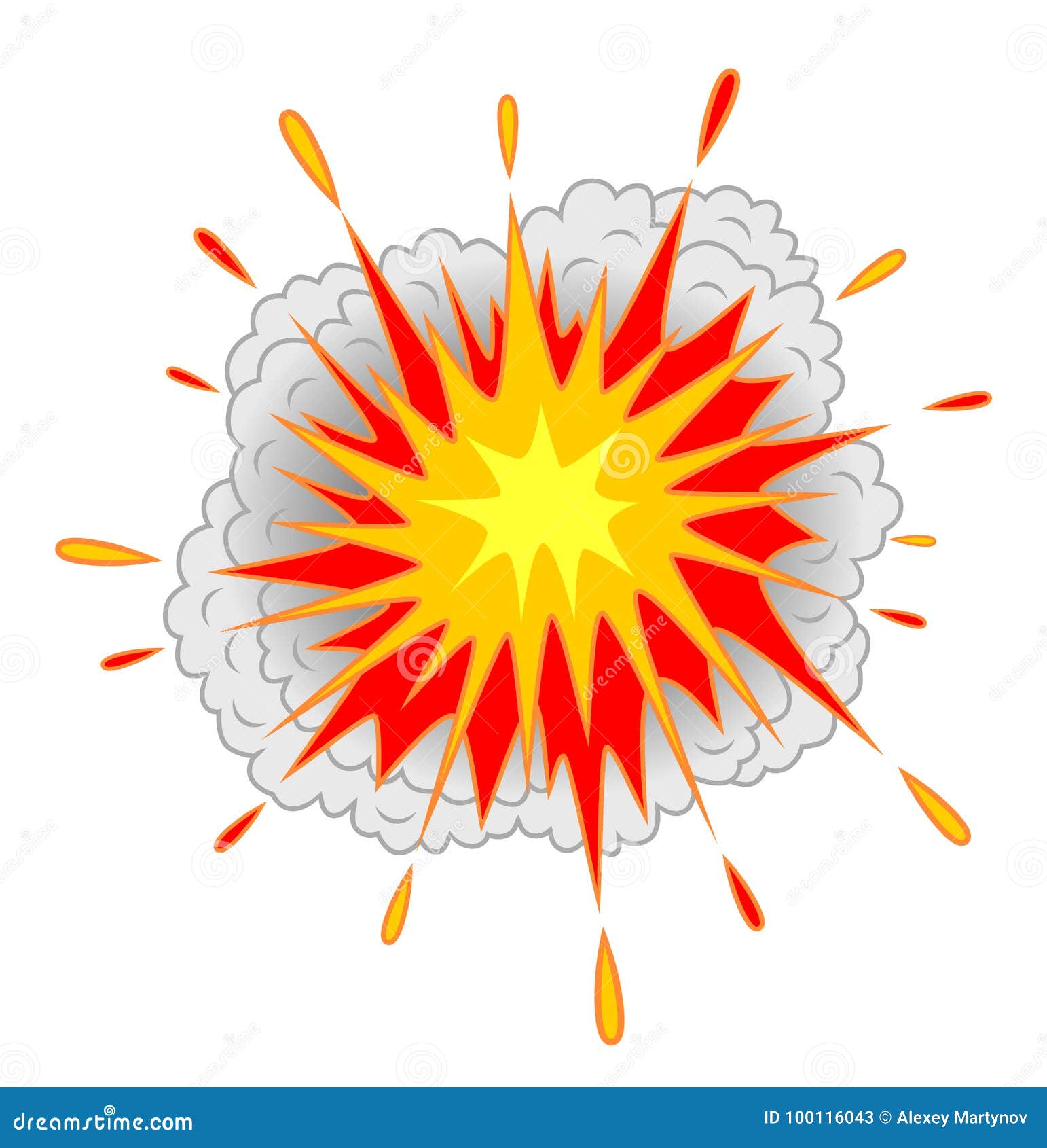 Explosion stock vector. Illustration of isolated, power - 100116043