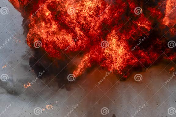 Explosion of Explosives, Large Fire Stock Photo - Image of emergency ...