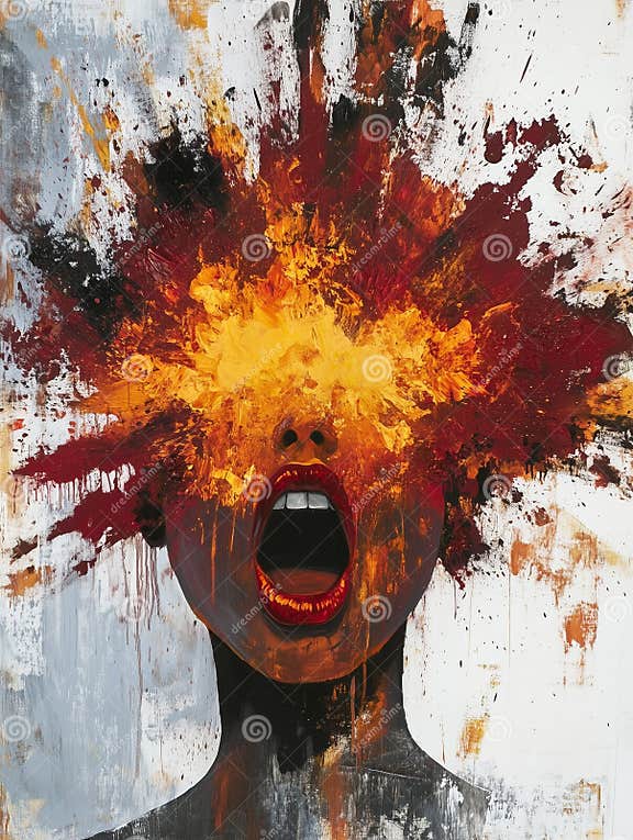 Explosion of Expression: Abstract Burst of Color Stock Photo - Image of ...