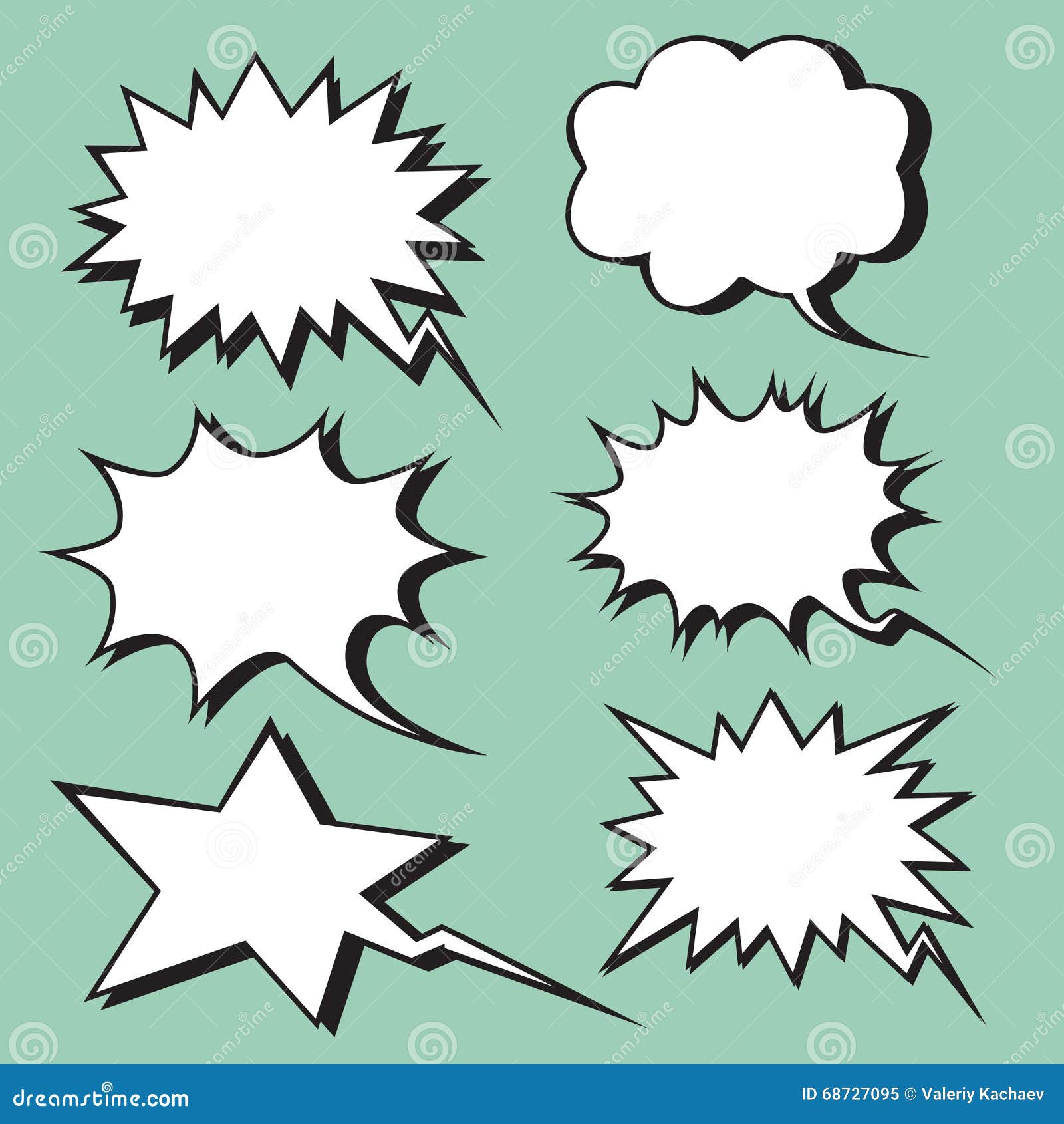 Explosion Expression Comic Bubble Retro Style Stock Vector ...