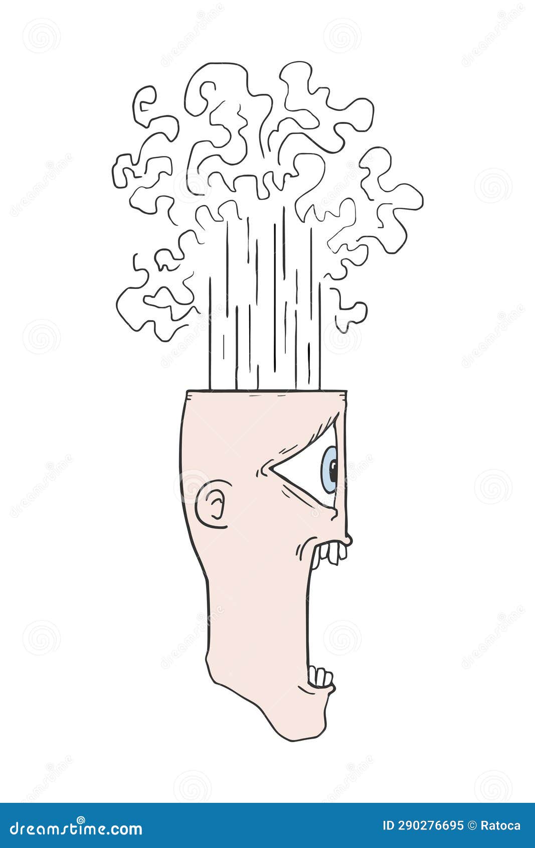 Explosion face draw stock vector. Illustration of annoyed - 290276695