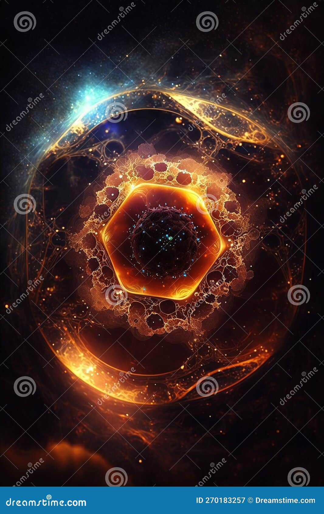 Explosion of Fantasy Planet in Open Space Stock Illustration ...