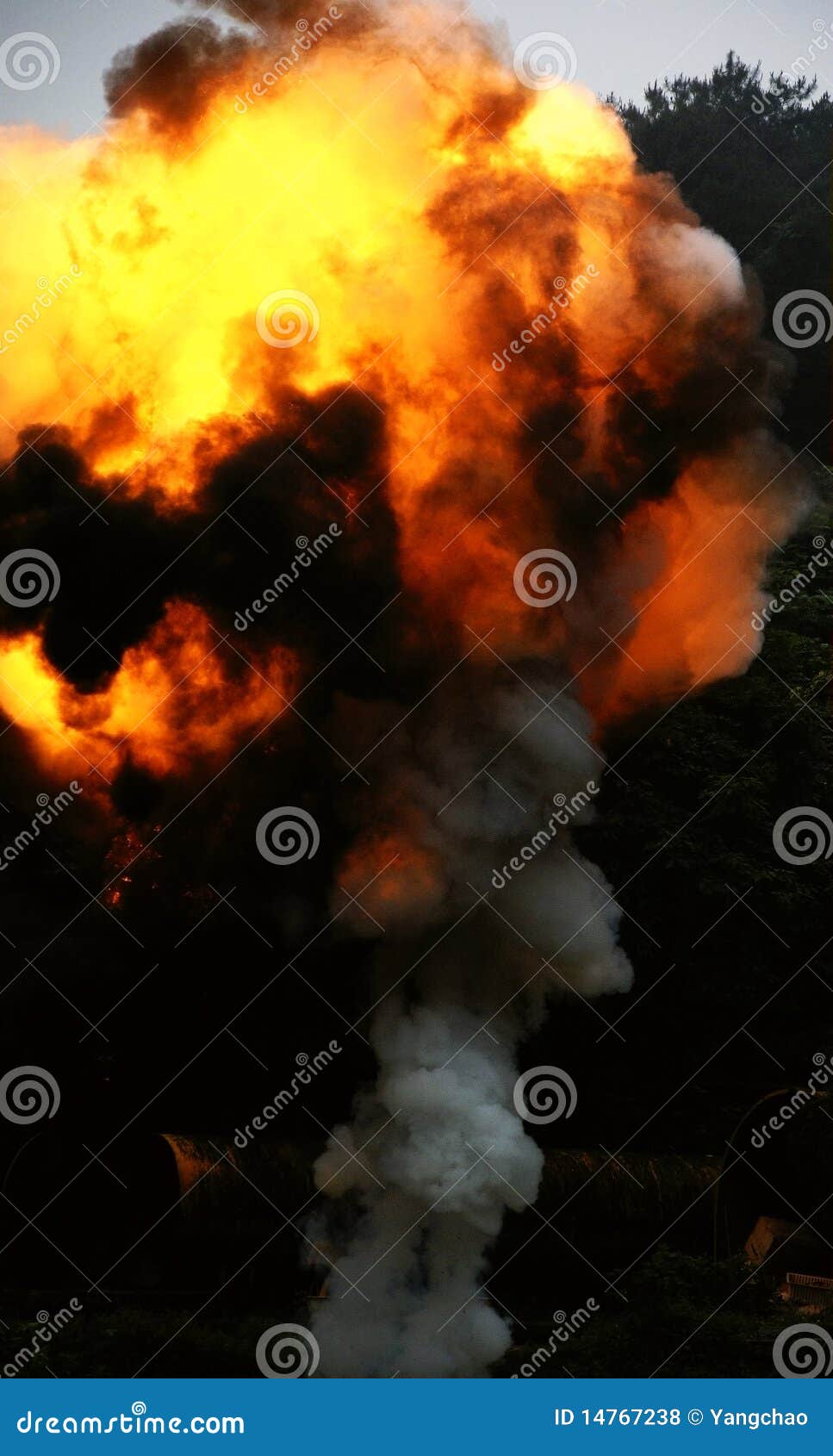 Explosion and fire stock photo. Image of fireball, detonation - 14767238