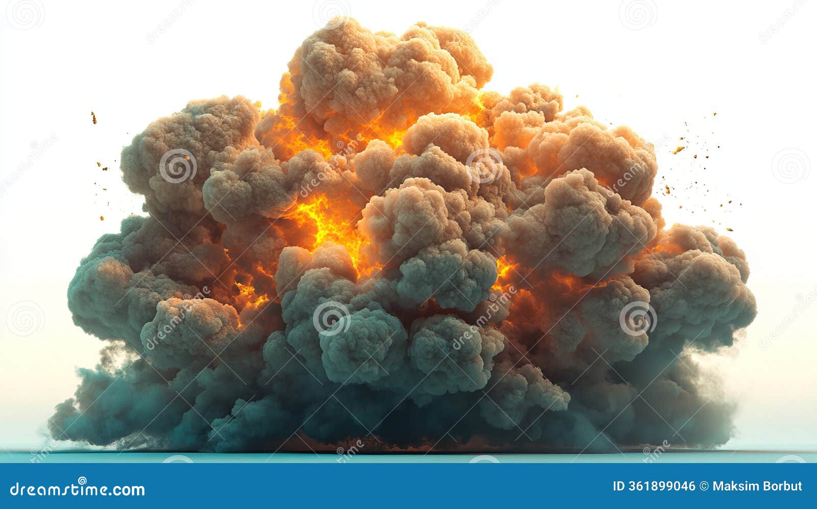Explosion of Fire Cutout Isolated Against a Transparent Background ...