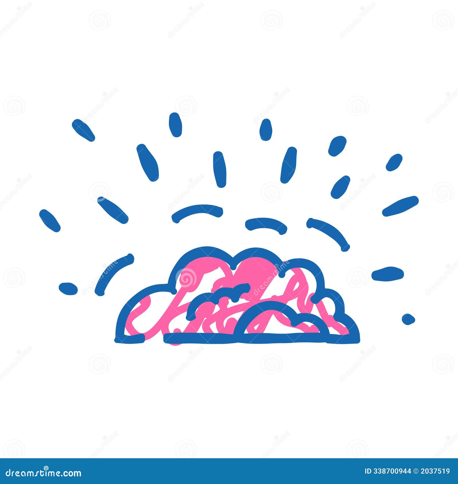 Explosion Fire Icon Doodle Illustration Stock Vector - Illustration of ...