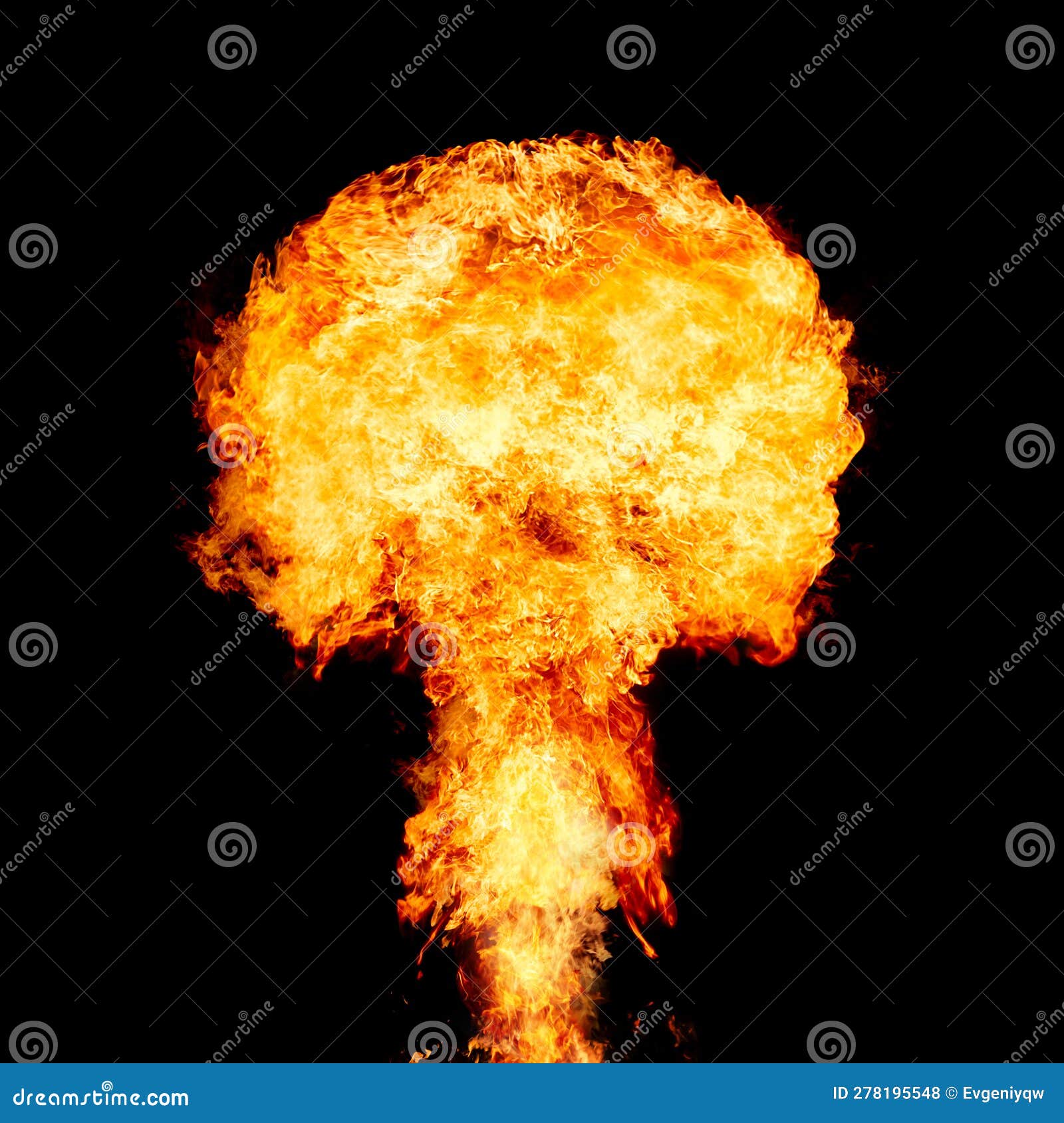 Explosion - Fire Mushroom. Mushroom Cloud Fireball from an Explosion at ...