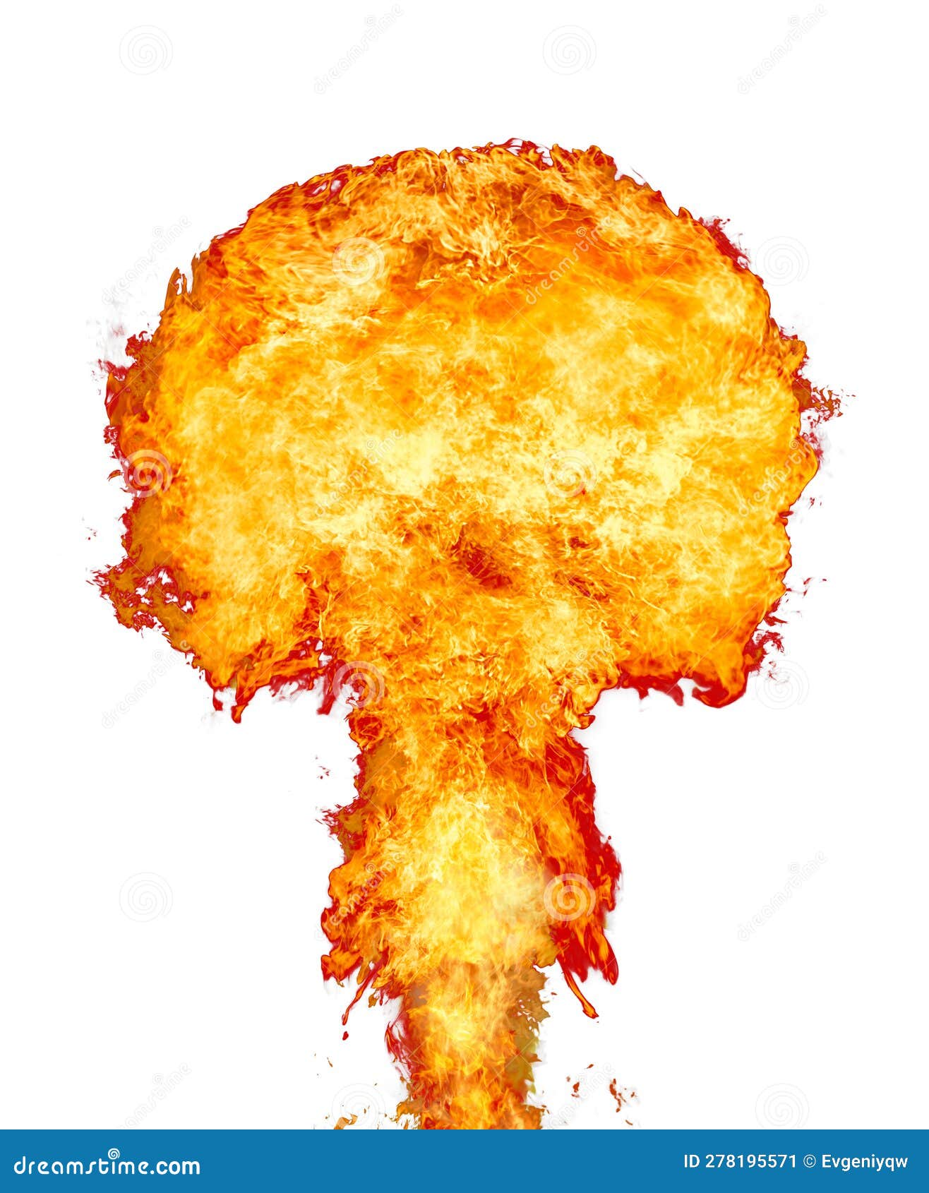 Explosion - Fire Mushroom. Mushroom Cloud Fireball From An Explosion ...