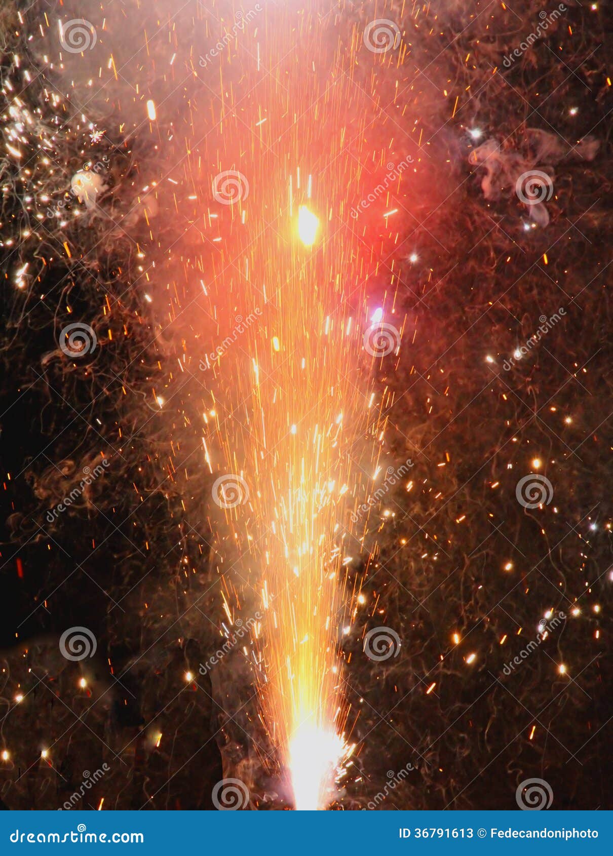 Explosion with Fire in the Night with Sparks, Light, Fire, Blaze Stock ...