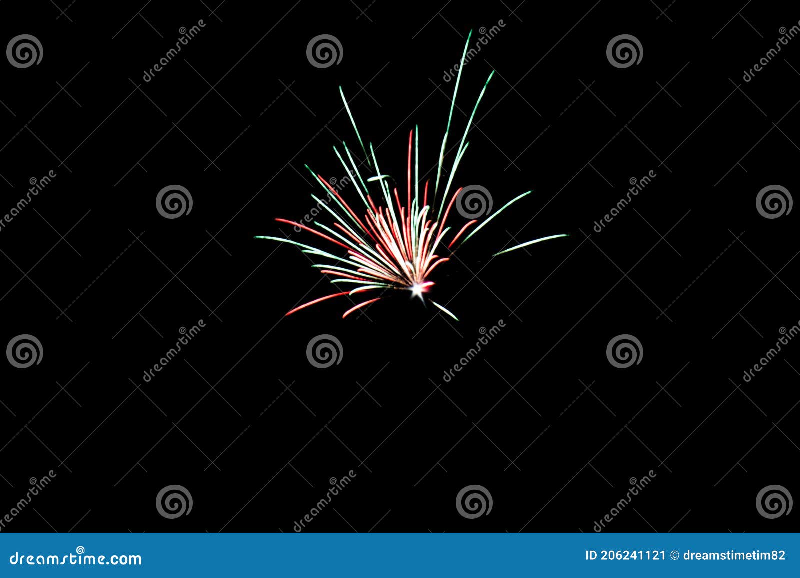 Explosion Fire Work Isolated on a Black Background Stock Image - Image ...