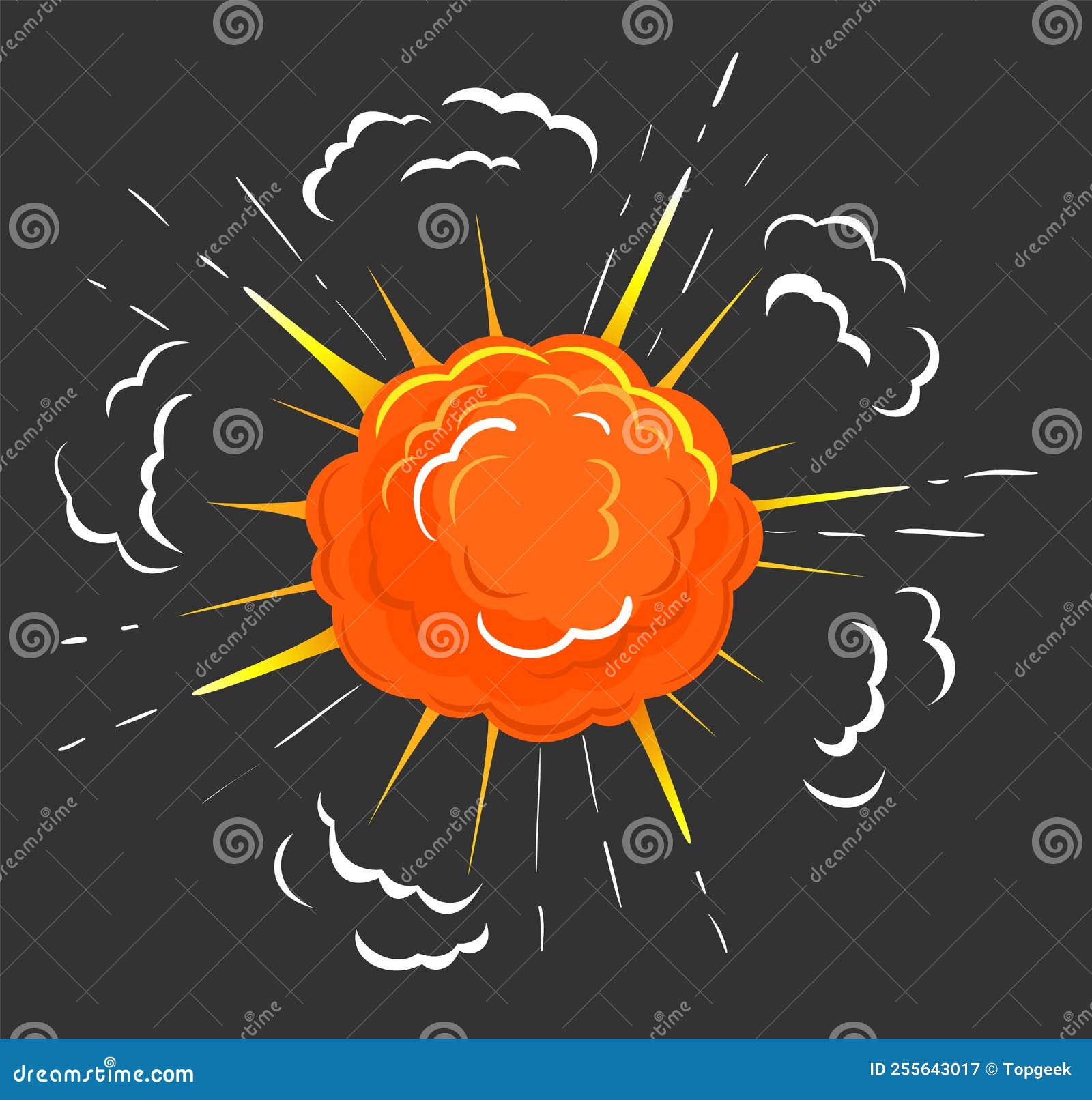 Explosion Fireball, Abstract Burst of Fire Flames Stock Vector ...