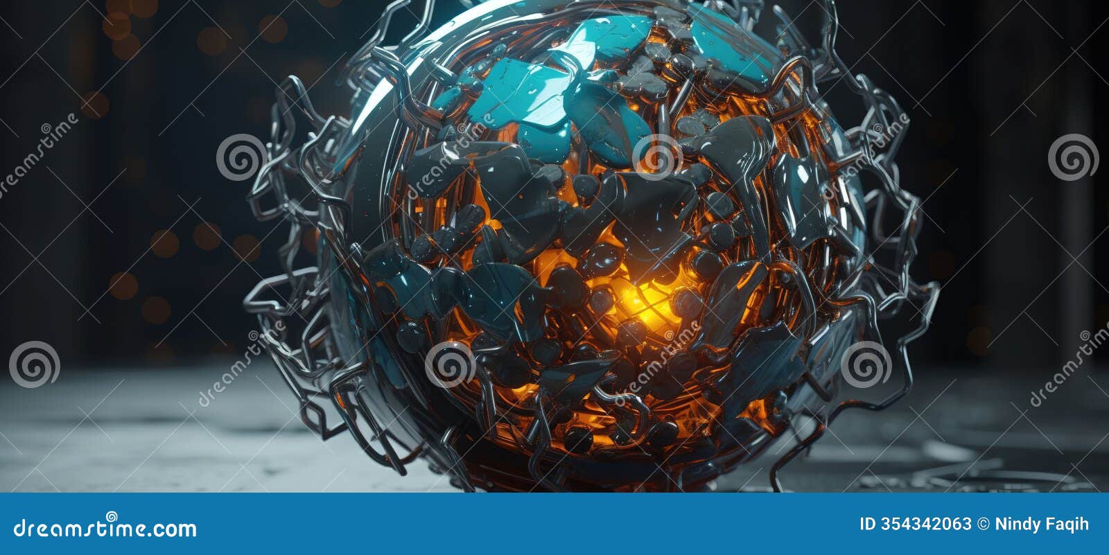 Explosion of Fireball Electrical Energy, Elemental Stock Illustration ...