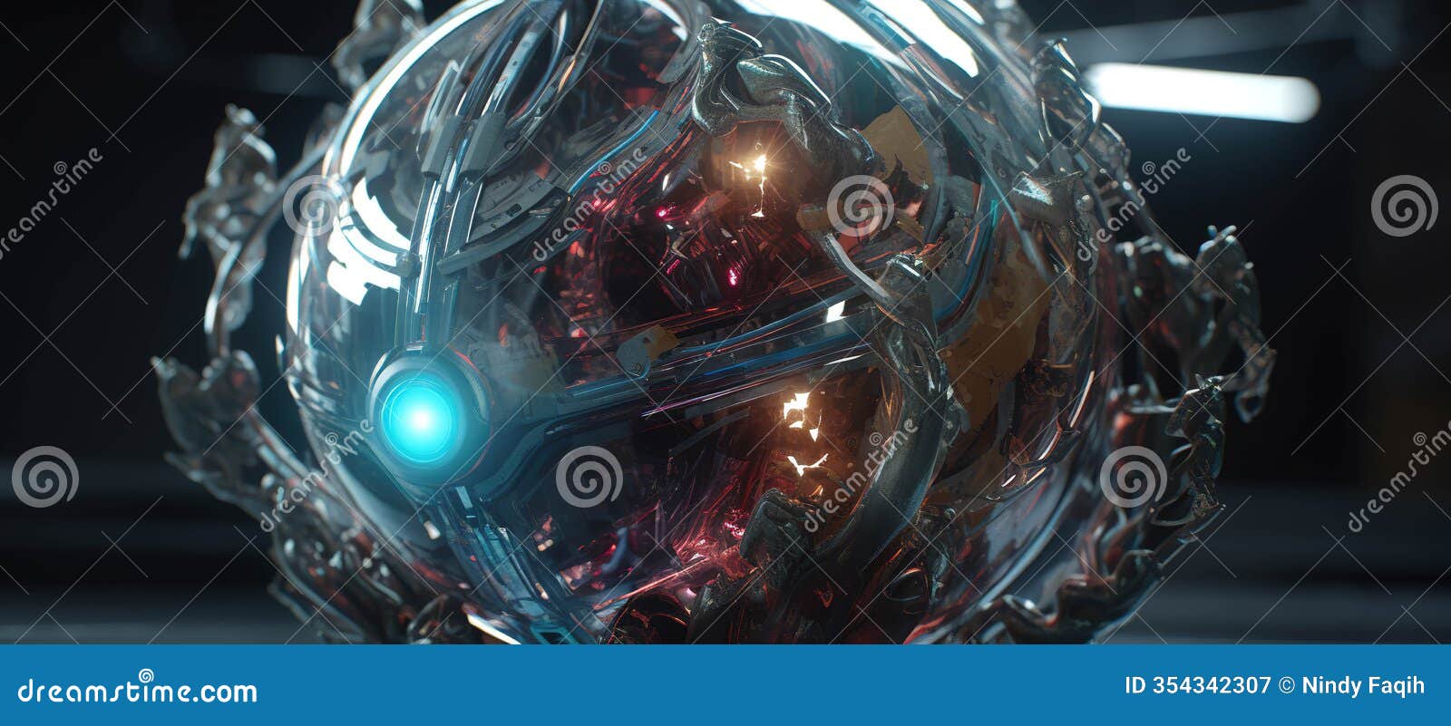 Explosion of Fireball Electrical Energy, Elemental Stock Illustration ...