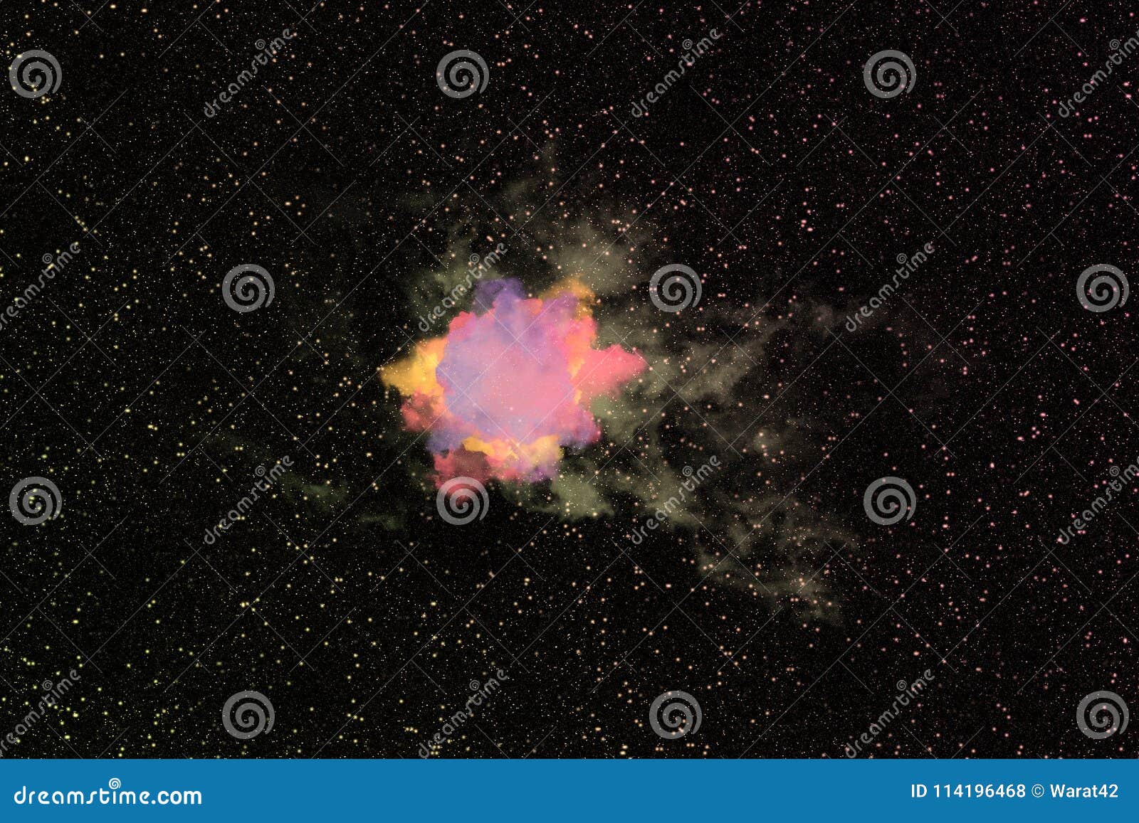 Explosion in Galaxy Abstract Background Stock Illustration ...
