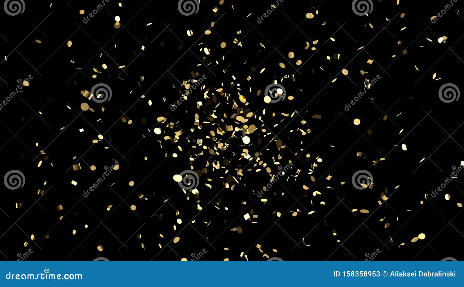 Gold Confetti Scattered On A Beige Background, Top View. Color Trend ...