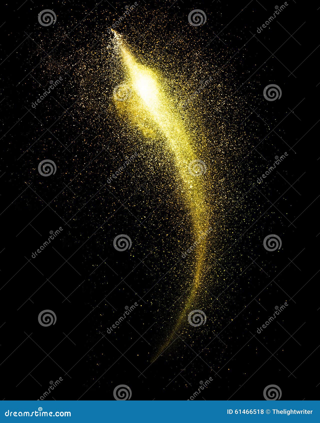 Explosion of Gold Powder on Black Stock Photo - Image of explosion ...