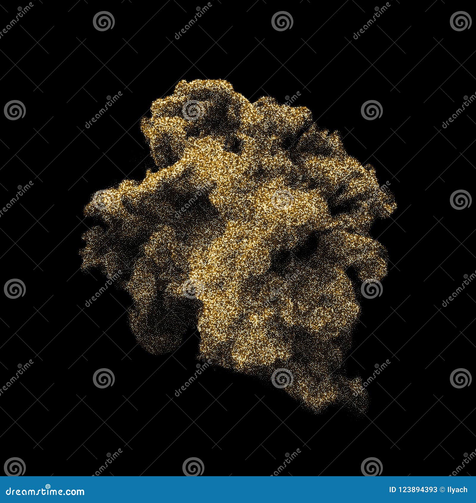 Golden Glitter Powder Explosion Blast Texture Stock Vector ...