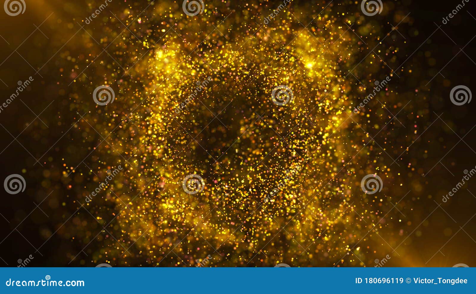 Explosion of Golden Particles. Computer Graphics. Stock Image - Image ...