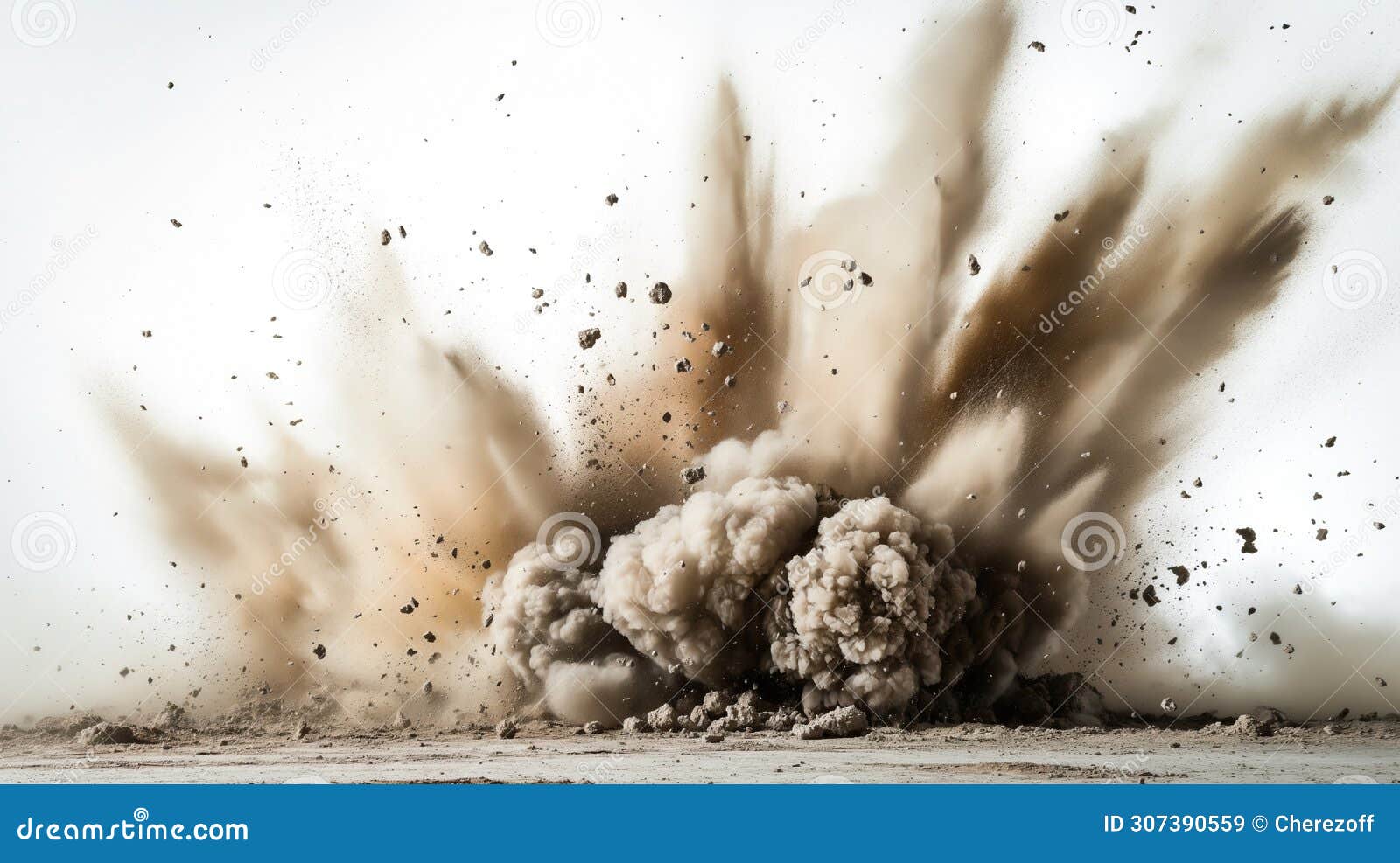 Explosion of ground stock image. Image of blooming, abstract - 307390559