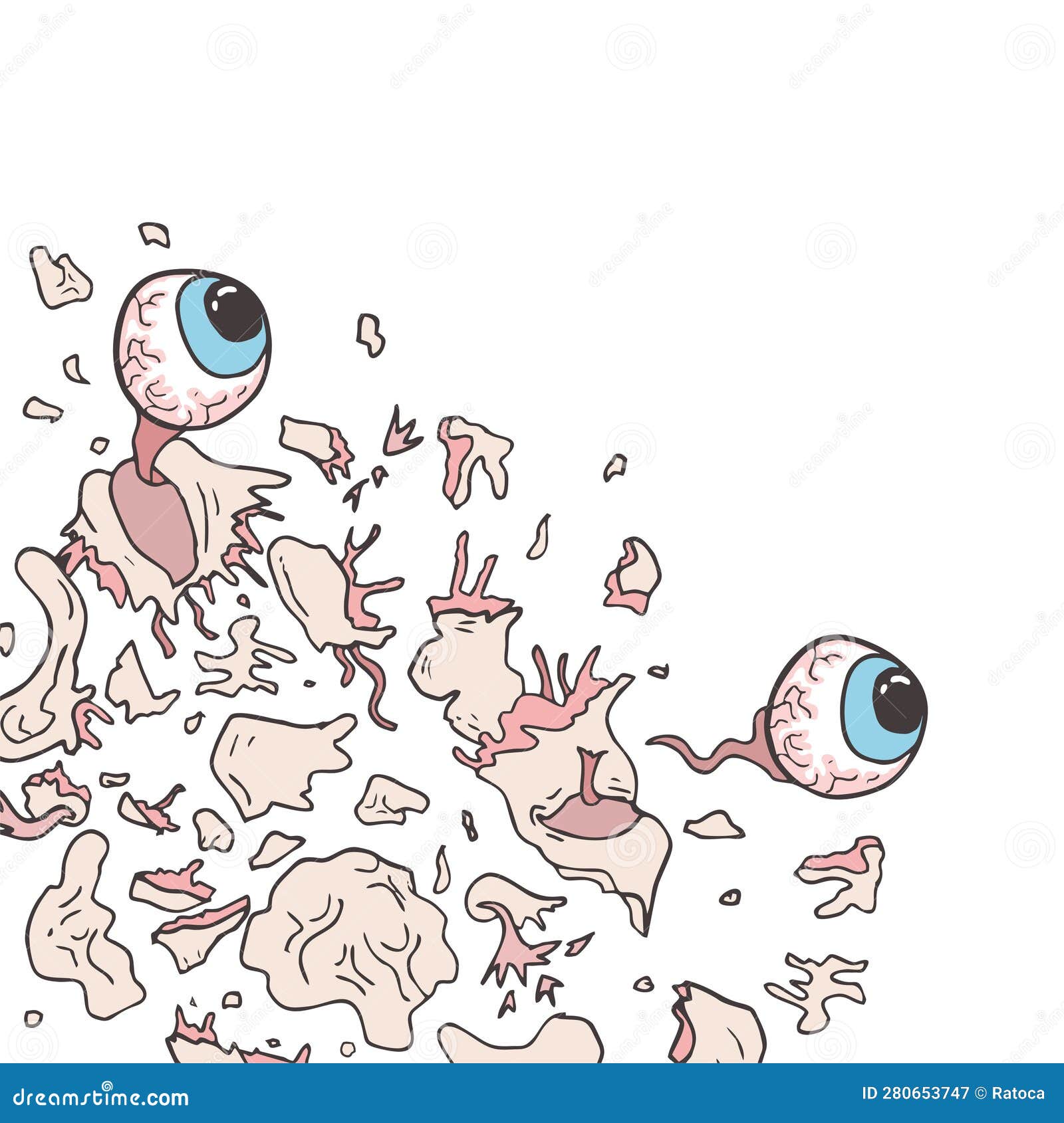 Explosion head draw stock vector. Illustration of cartoon - 280653747